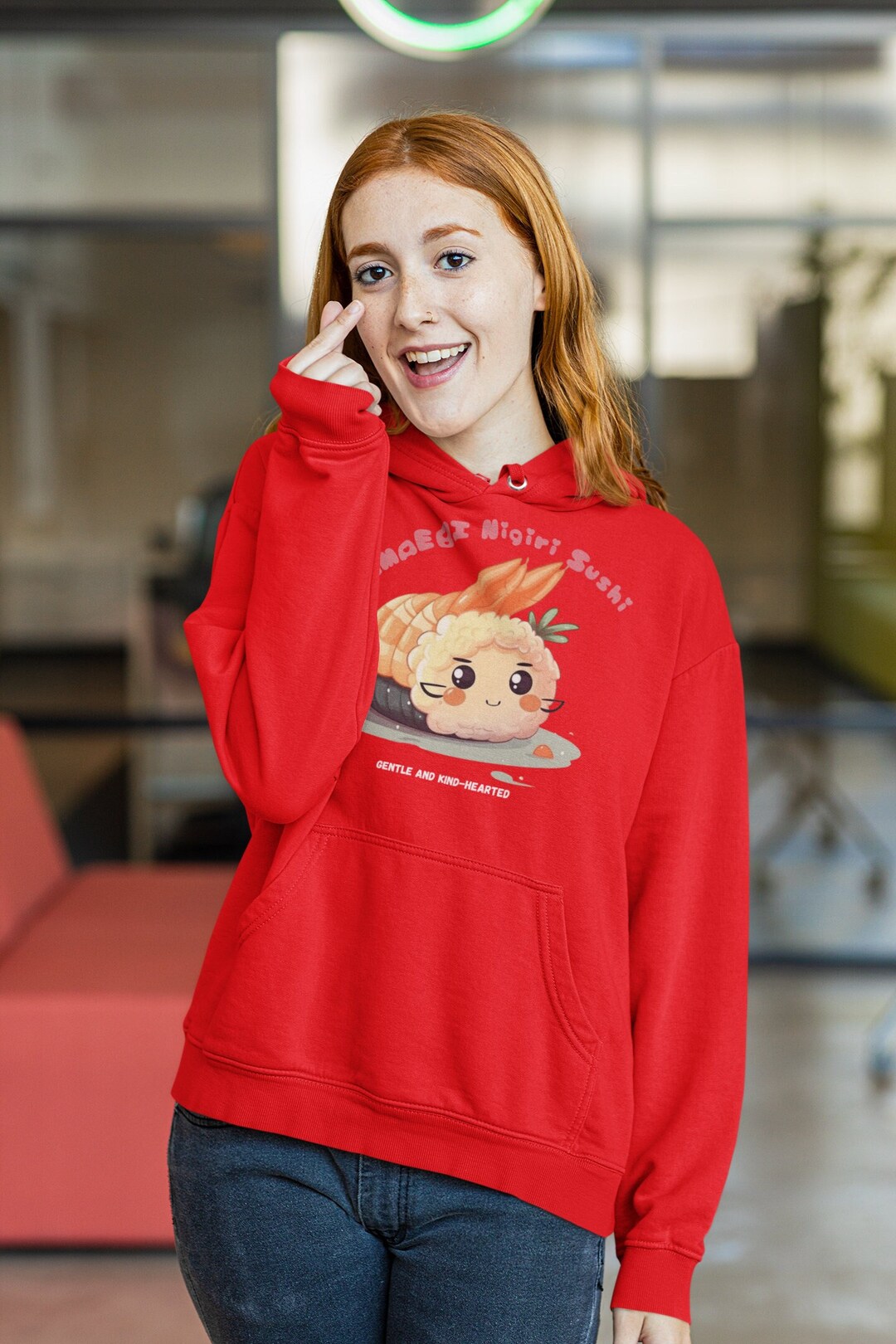 Amaebi Nigiri Sushi Hoodie, Sushi Hoodie, Foodie Hoodie, Sushi ...