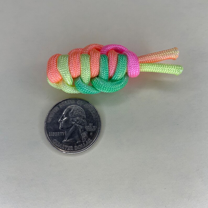 Paracord “knot-a-pod” Rollypoly Isopod Bug Handmade Rainbow Neon Pastel ...