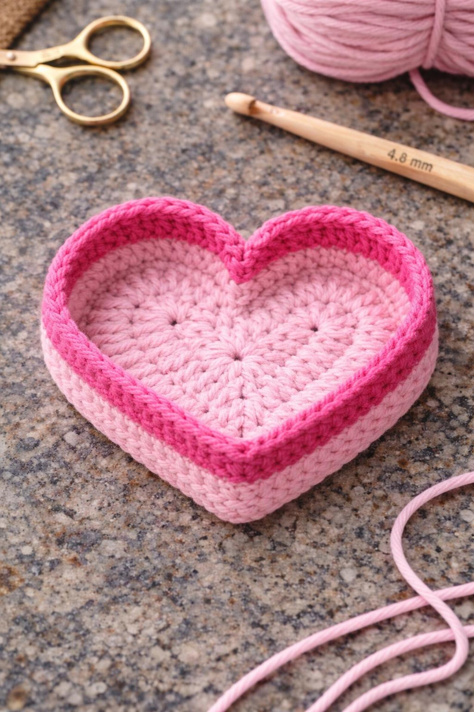 Heart Trinket Tray Crochet Pattern | Sculptural Jewelry Holder (PDF ...