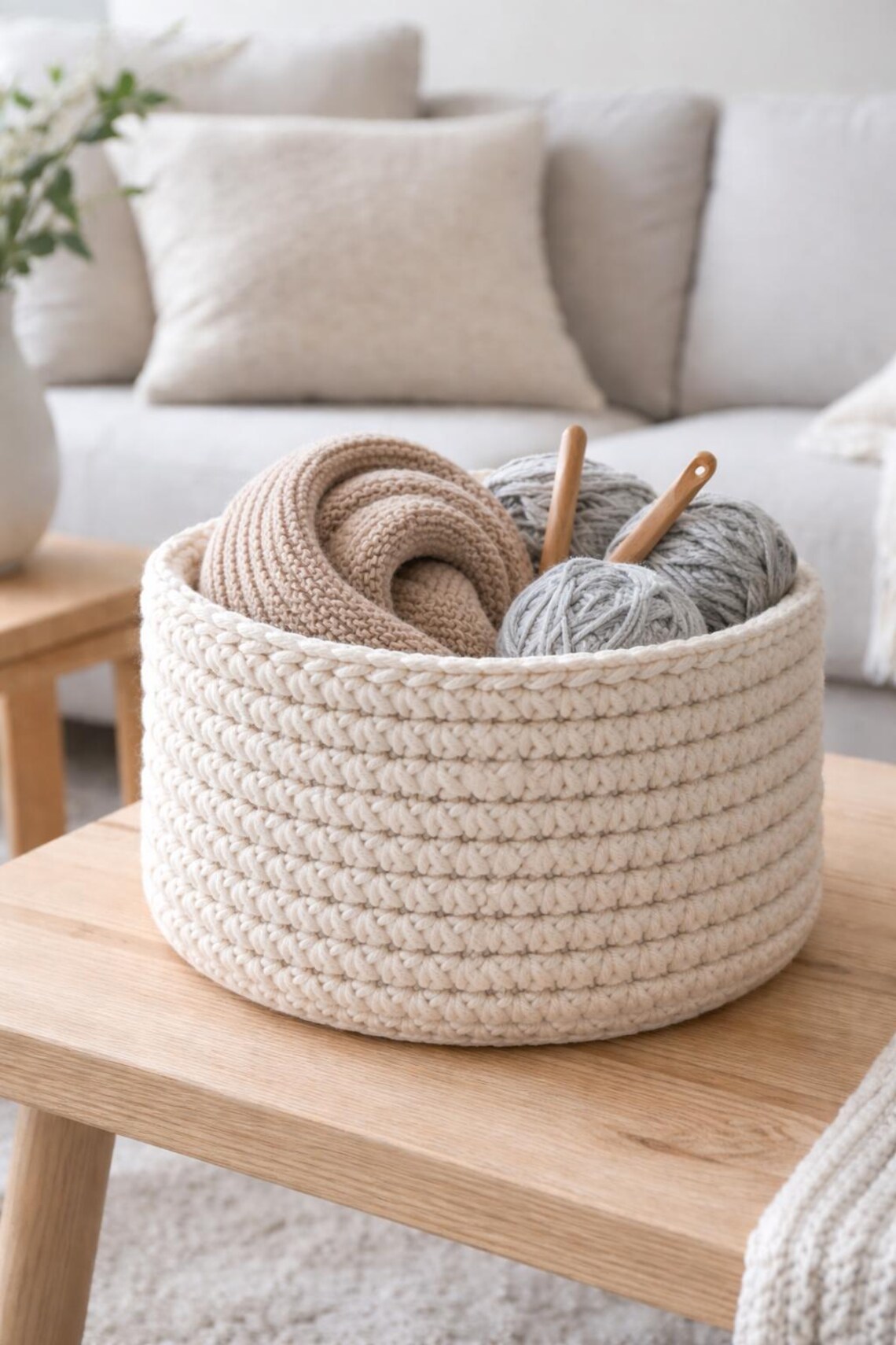 Crochet Basket Pattern Set PDF, Chunky Storage Baskets | New Year Reset ...