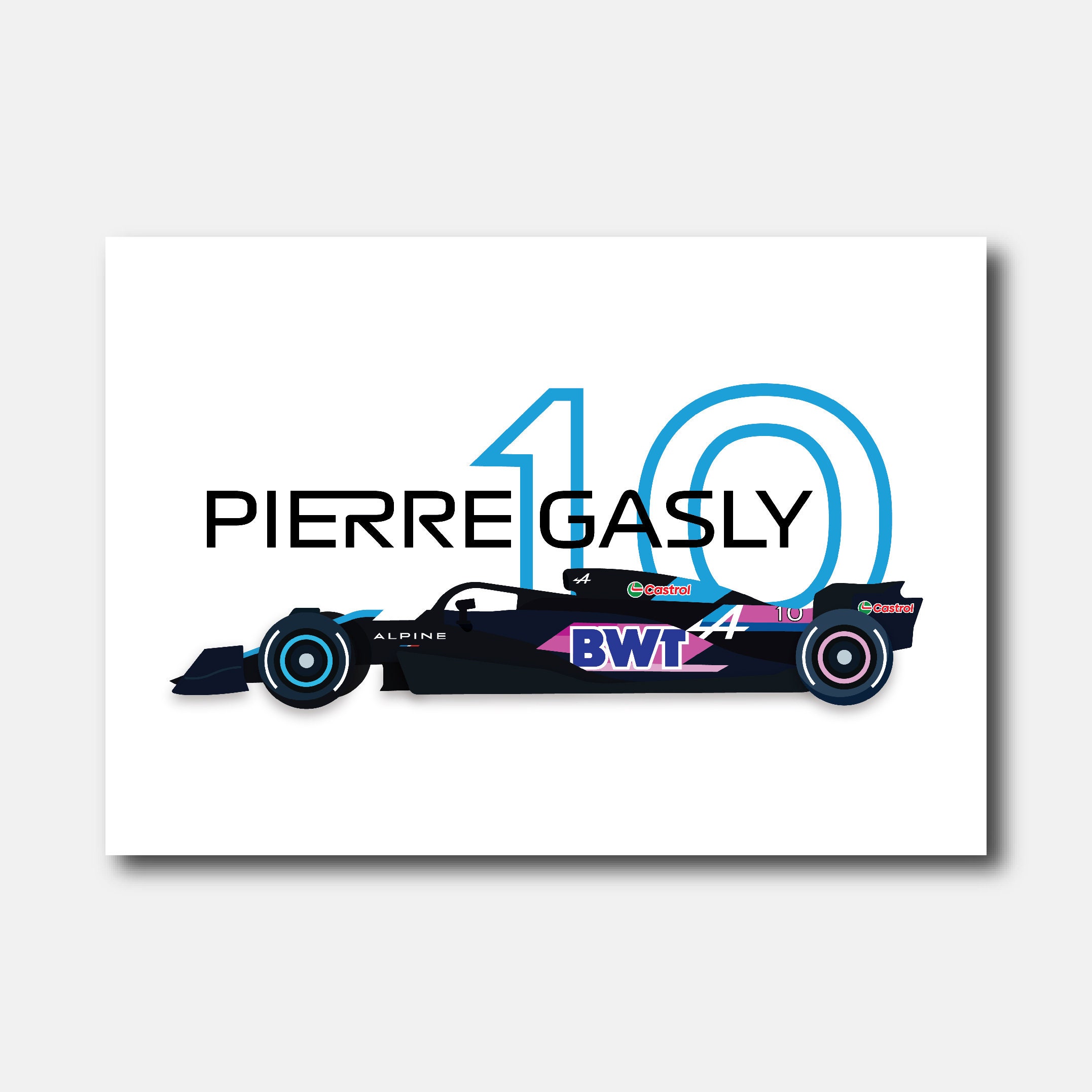 Pierre Gasly 10 Formula 1 Alpine 2024 Wall Art Print, Digital Download ...