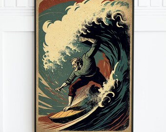 1990 BILLABONG Surfing Poster Digital Download, Printable Art, Vintage ...