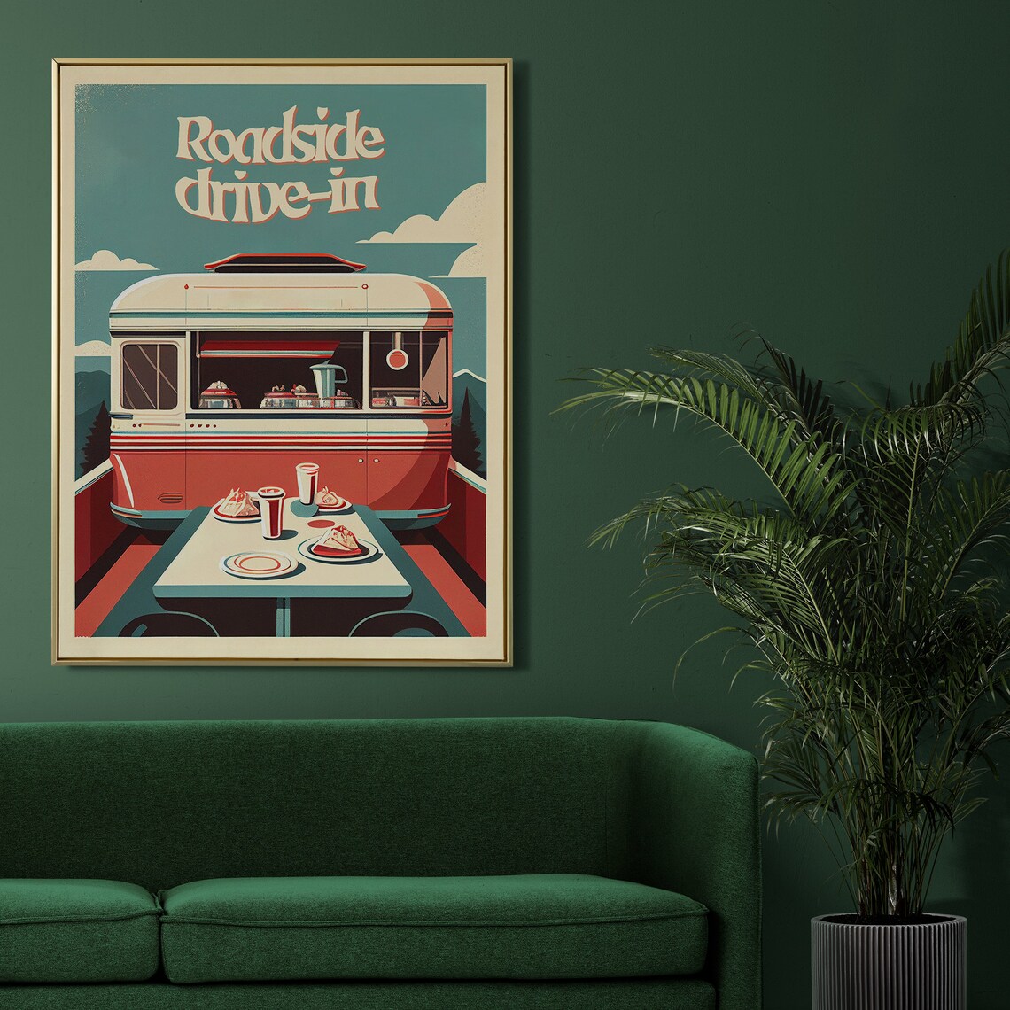 Vintage 1950s Drive-in Diner Poster - DIGITAL DOWNLOAD - Etsy