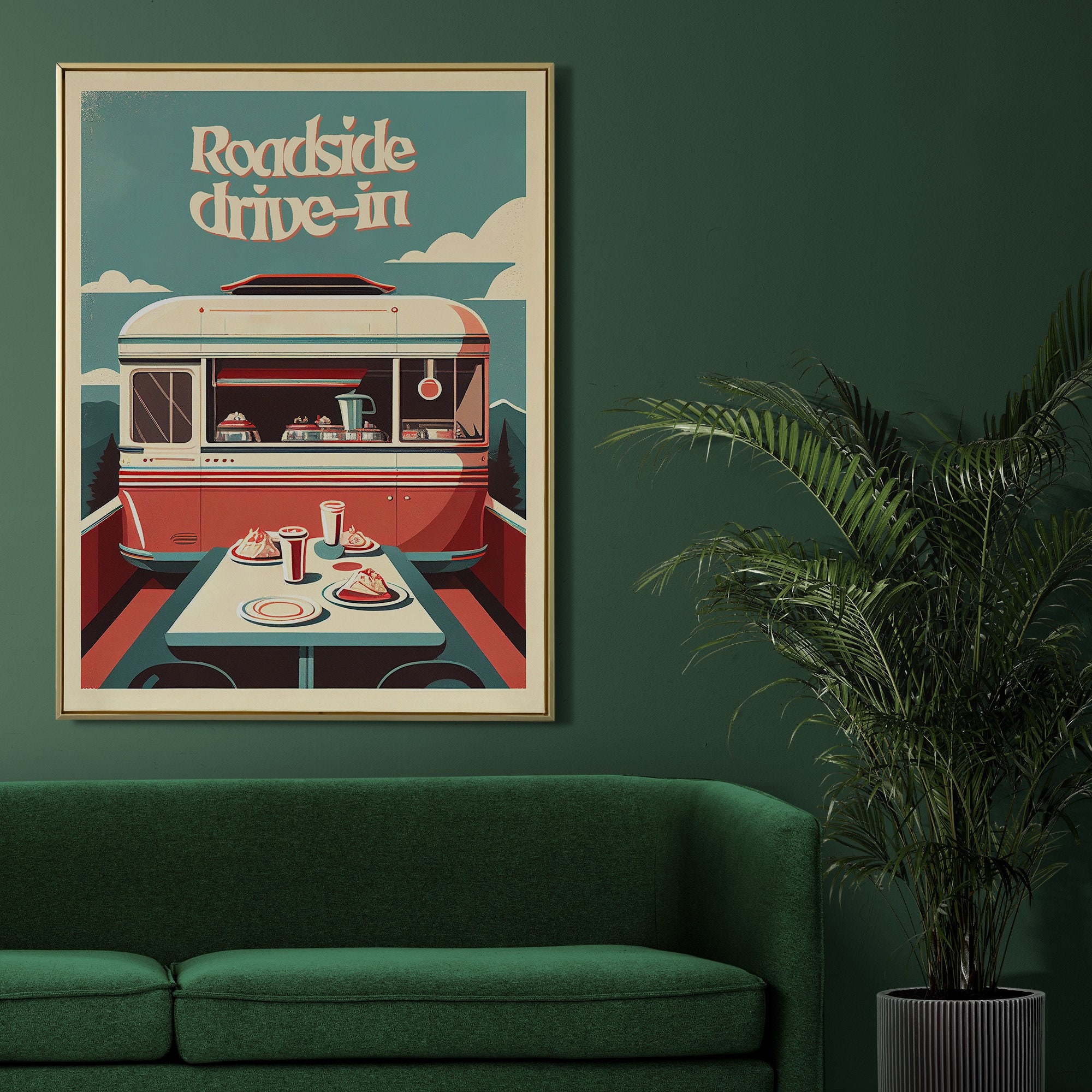 Vintage 1950s Drive-in Diner Poster - DIGITAL DOWNLOAD - Etsy