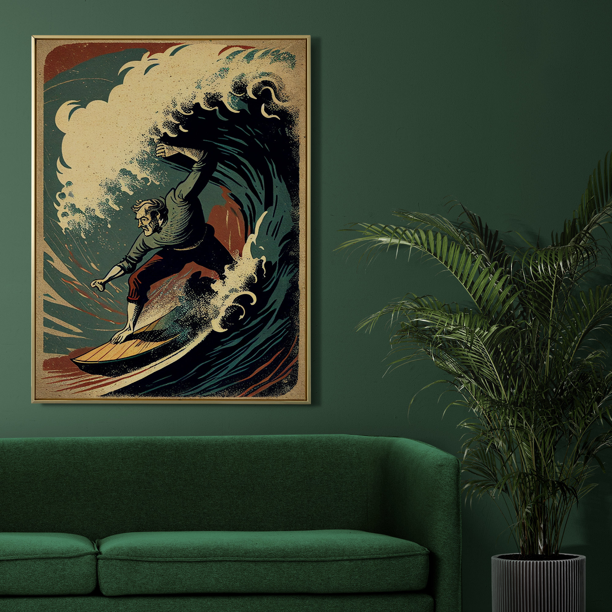 Vintage Surfing Poster Digital Download - Etsy