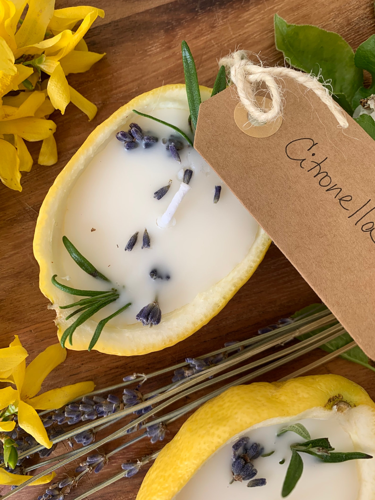 Natural Citronella Lemon Candles - Etsy