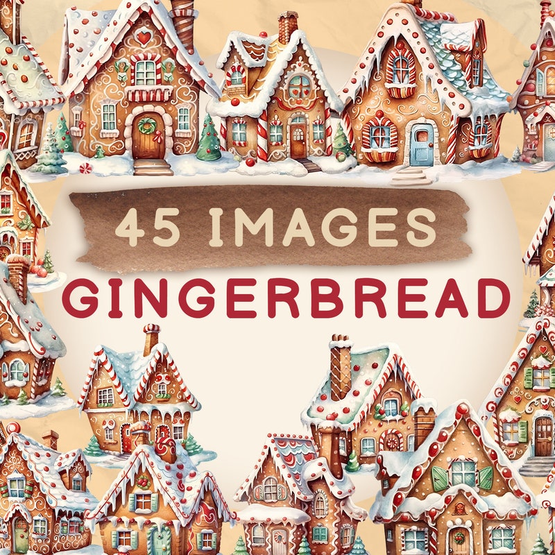 Gingerbread House Window Art - Etsy