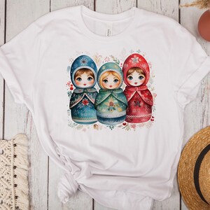 Christmas Matryoshka Clipart, Watercolor Clipart, Festive Season ...