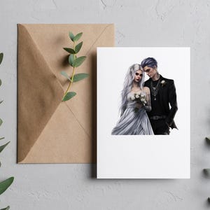 231 Gothic Bride and Groom Bundle, Bride and Groom Clipart, Commercial ...