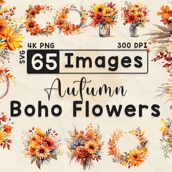 Fall Paper Flowers Svg - Etsy