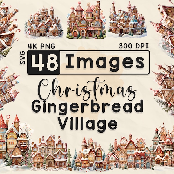 Gingerbread Village - Etsy
