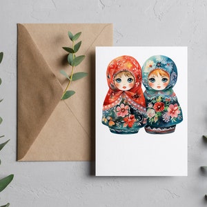 Christmas Matryoshka Clipart, Watercolor Clipart, Festive Season ...