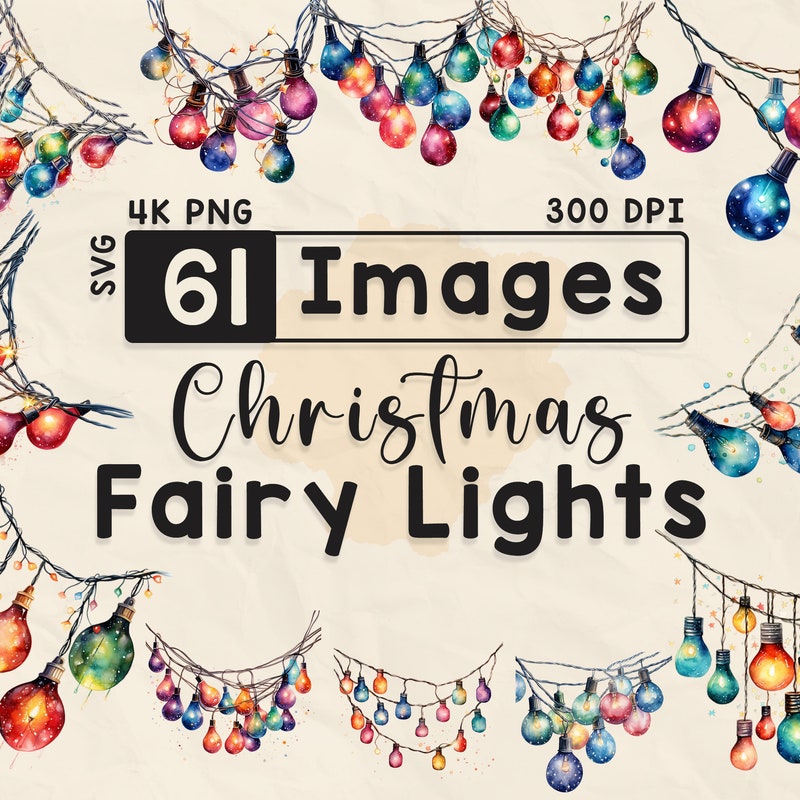 Fairy Lights Clipart - Etsy