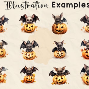 79 Halloween Spooky Bat Clipart, Watercolor Clipart, Halloween PNG ...