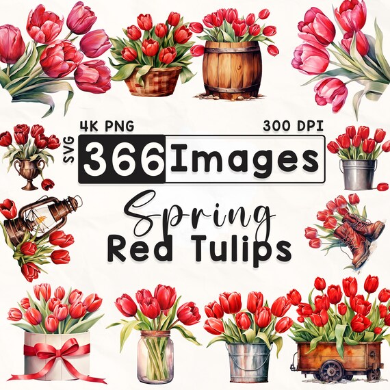 Red Tulips Clipart