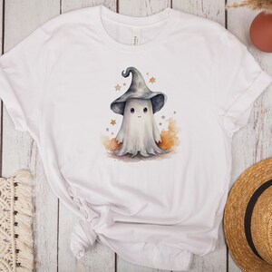 105 Spooky Halloween Ghost Clipart, Watercolor Clipart, Halloween PNG ...