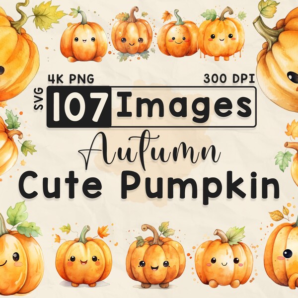 Pumpkin Clipart - Etsy