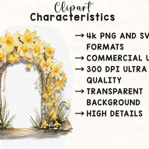 400 Jonquils Clipart Bundle, Watercolor Floral Clipart, Jonquil Clipart ...