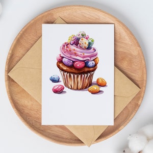 98 Easter Cupcake Clipart Bundle, Watercolor Easter Clipart, Bunny ...