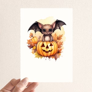 79 Halloween Spooky Bat Clipart, Watercolor Clipart, Halloween PNG ...