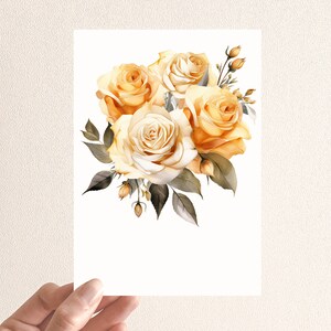 330 Gold Roses Clipart Bundle, Watercolor Floral Clipart, Rose Clipart ...