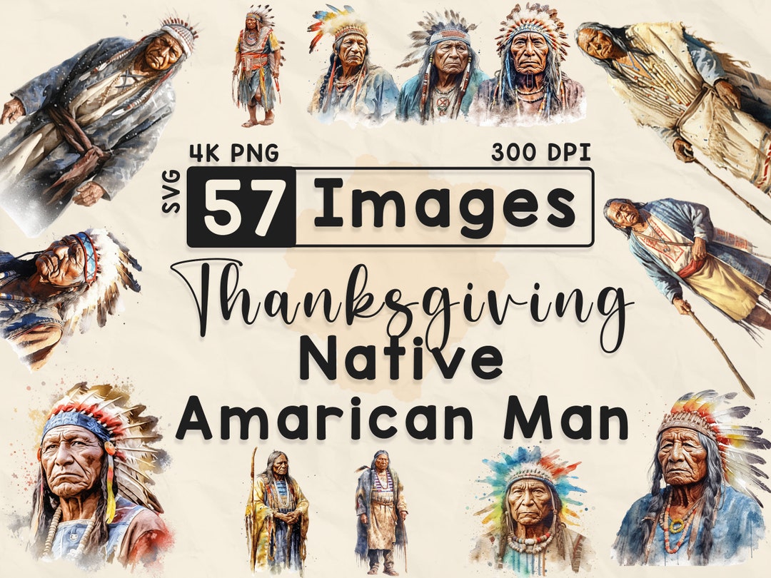 57 Thanksgiving Native American Woman Clipart, Watercolor Clipart, Fall ...