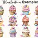 98 Easter Cupcake Clipart Bundle, Watercolor Easter Clipart, Bunny ...