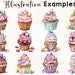 98 Easter Cupcake Clipart Bundle, Watercolor Easter Clipart, Bunny ...