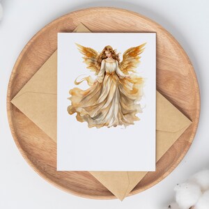 Christmas Angelclipart, Watercolor Clipart, Christmas PNG, Angelic ...