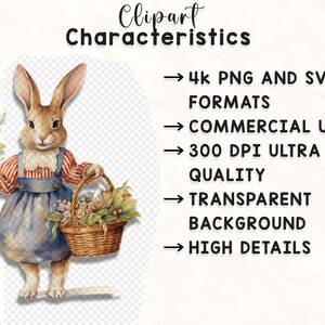800 Vintage Easter Clipart Bundle, Watercolor Easter Clipart, Bunny ...