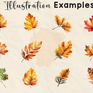 66 Autumn Leaf Clipart, Watercolor Clipart, Fall Season, Scrapbook ...