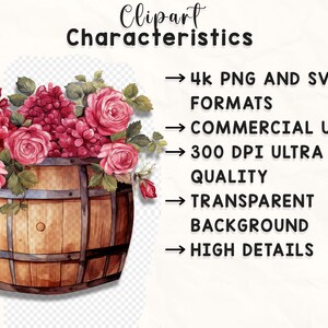 296 Rustic Roses Clipart Bundle, Watercolor Floral Clipart, Rose ...