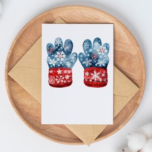 Christmas Mittens Clipart, Watercolor Clipart, Christmas PNG, Scrapbook ...