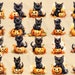 76 Halloween Black Cat Clipart, Watercolor Kitten Clipart, Halloween ...