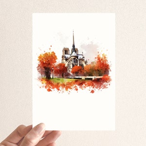 53 Autumn in Paris Clipart, Watercolor Clipart, Fall Season, Scrapbook ...