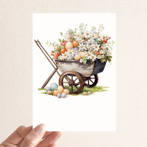 800 Vintage Easter Clipart Bundle, Watercolor Easter Clipart, Bunny ...