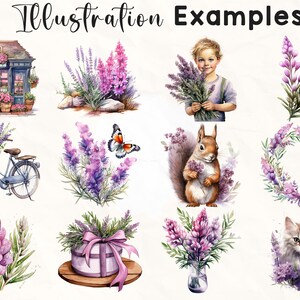 398 Heathers Clipart Bundle, Watercolor Floral Clipart, Heather Clipart ...