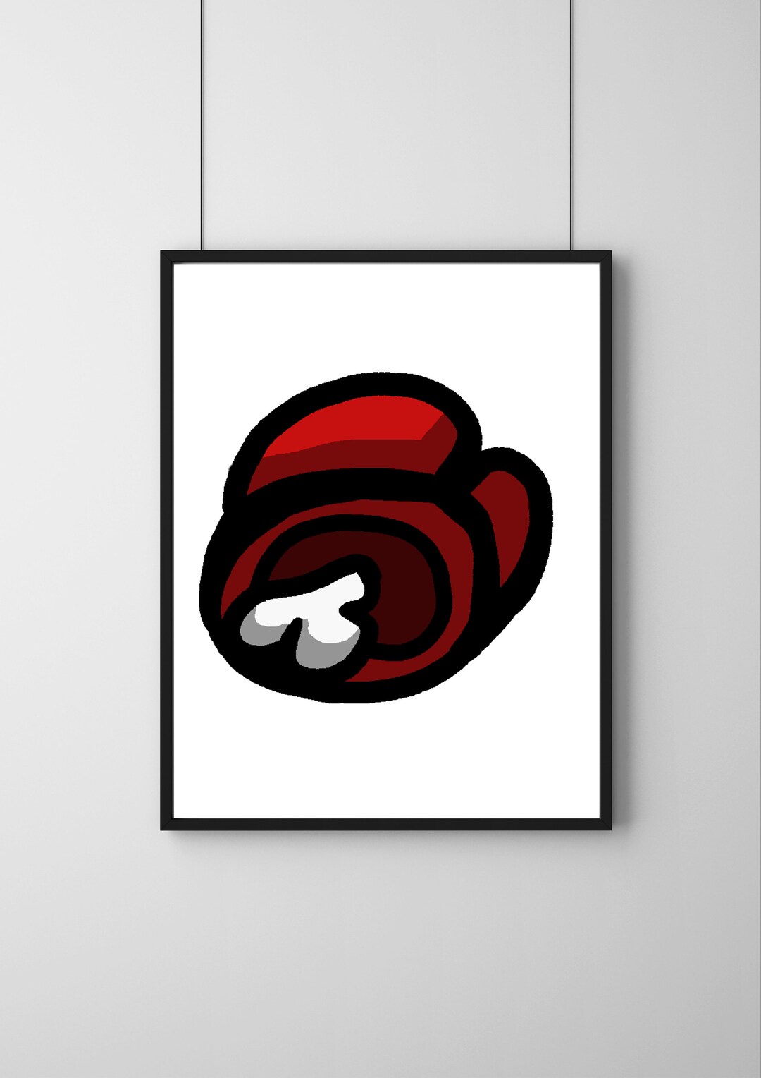 Among Us 'red Dead Body' Poster Printing Wall Prints - Etsy