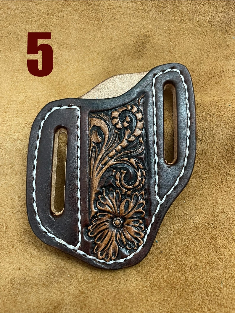 Tooled Leather Pancake Knife Sheaths - Etsy