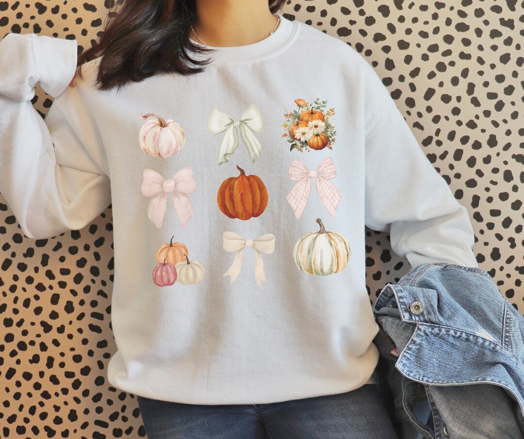 Coquette Bow With Fall Pumpkins PNG - Digital Download for Sublimation ...