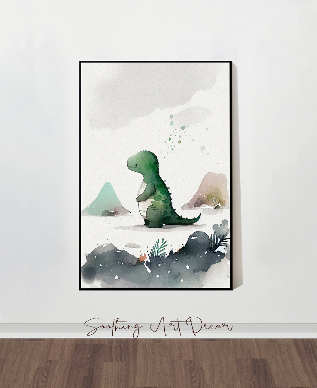 Printable Birthday Mythical Creatures Playroom Decor, Triceratops Wall ...