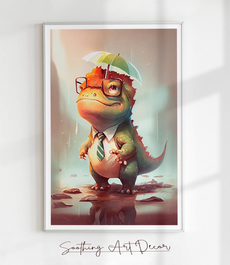 Velociraptor T Rex Chibi Dino Bedroom Digital Download Art, Mythical ...
