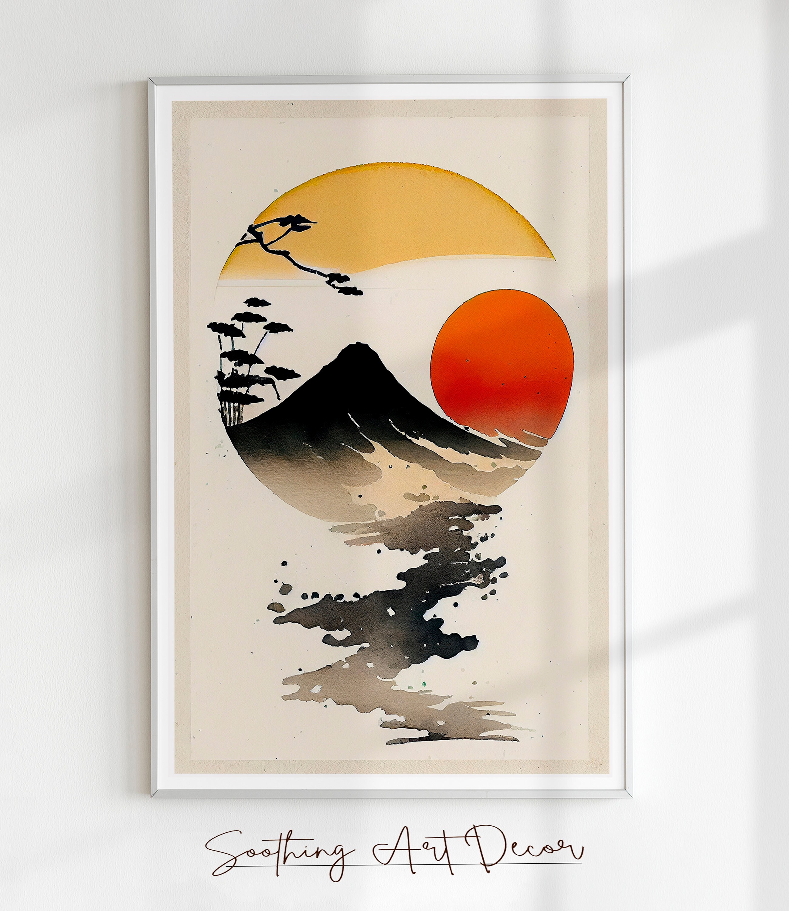 Simple Minimalist Japandi Circle Digital Download Art, Enso Circle Wabi Sabi Vintage Abstract ...
