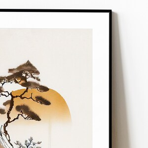 Simple Minimalist Japandi Circle Digital Download Art, Tree Enso Circle Wabi Sabi Vintage ...