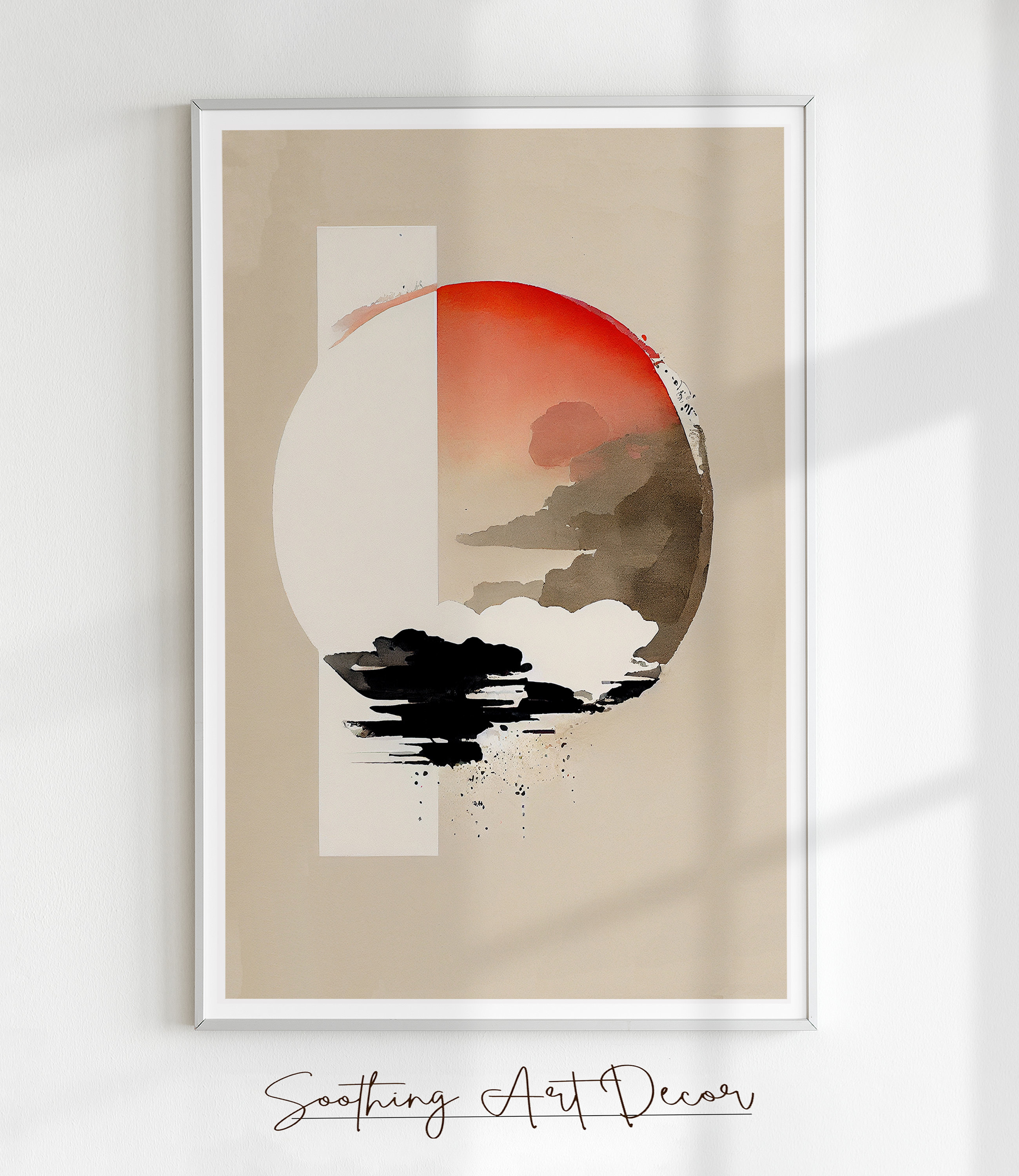 Simple Minimalist Japandi Circle Digital Download Art, Enso Circle Wabi Sabi Vintage Abstract ...