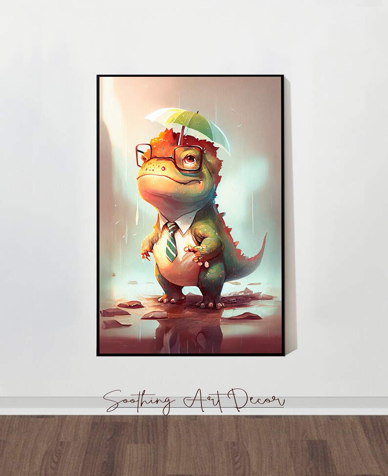 Velociraptor T Rex Chibi Dino Bedroom Digital Download Art, Mythical ...