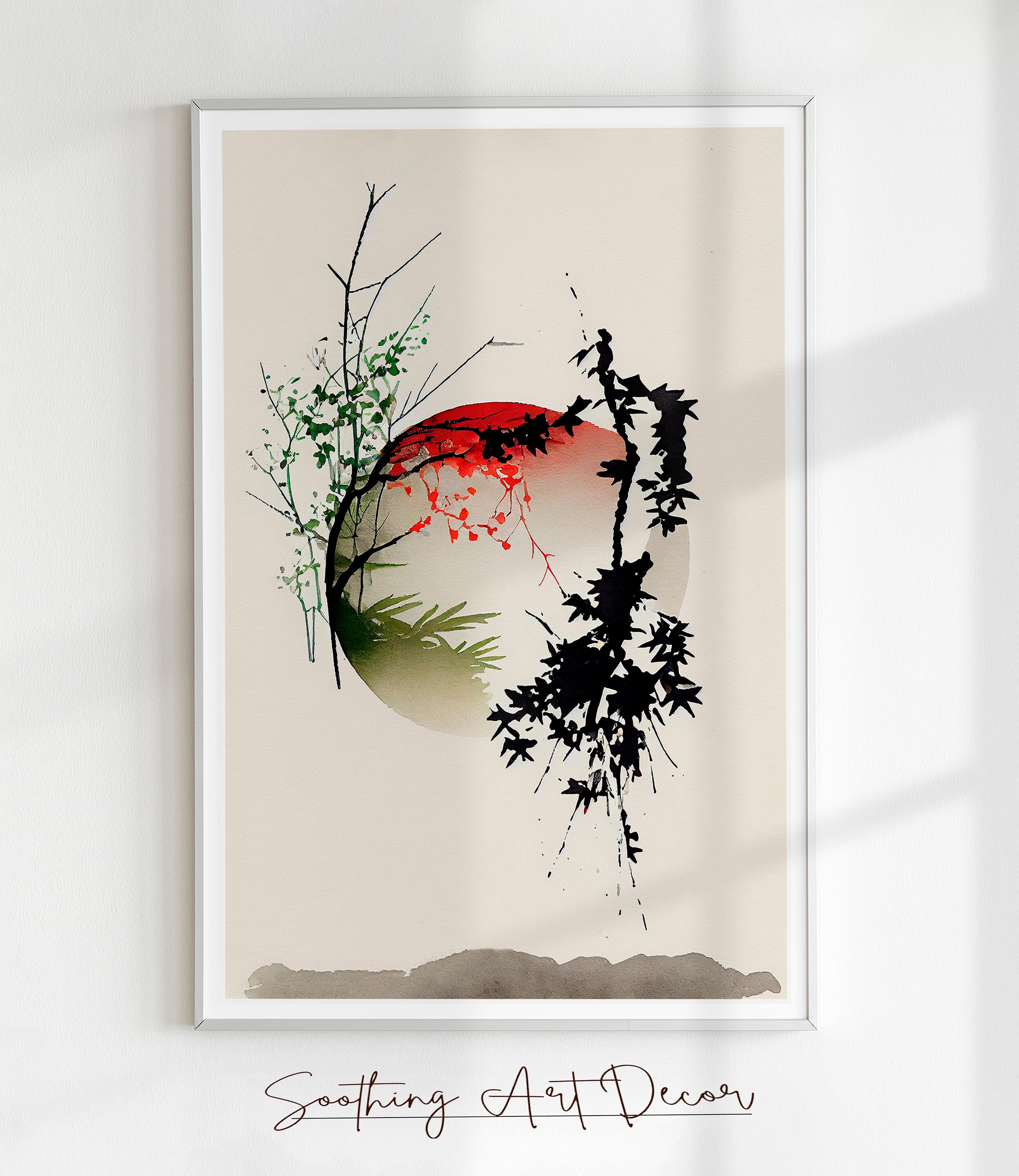 Simple Minimalist Japandi Circle Digital Download Art, Enso Circle Wabi Sabi Vintage Abstract ...