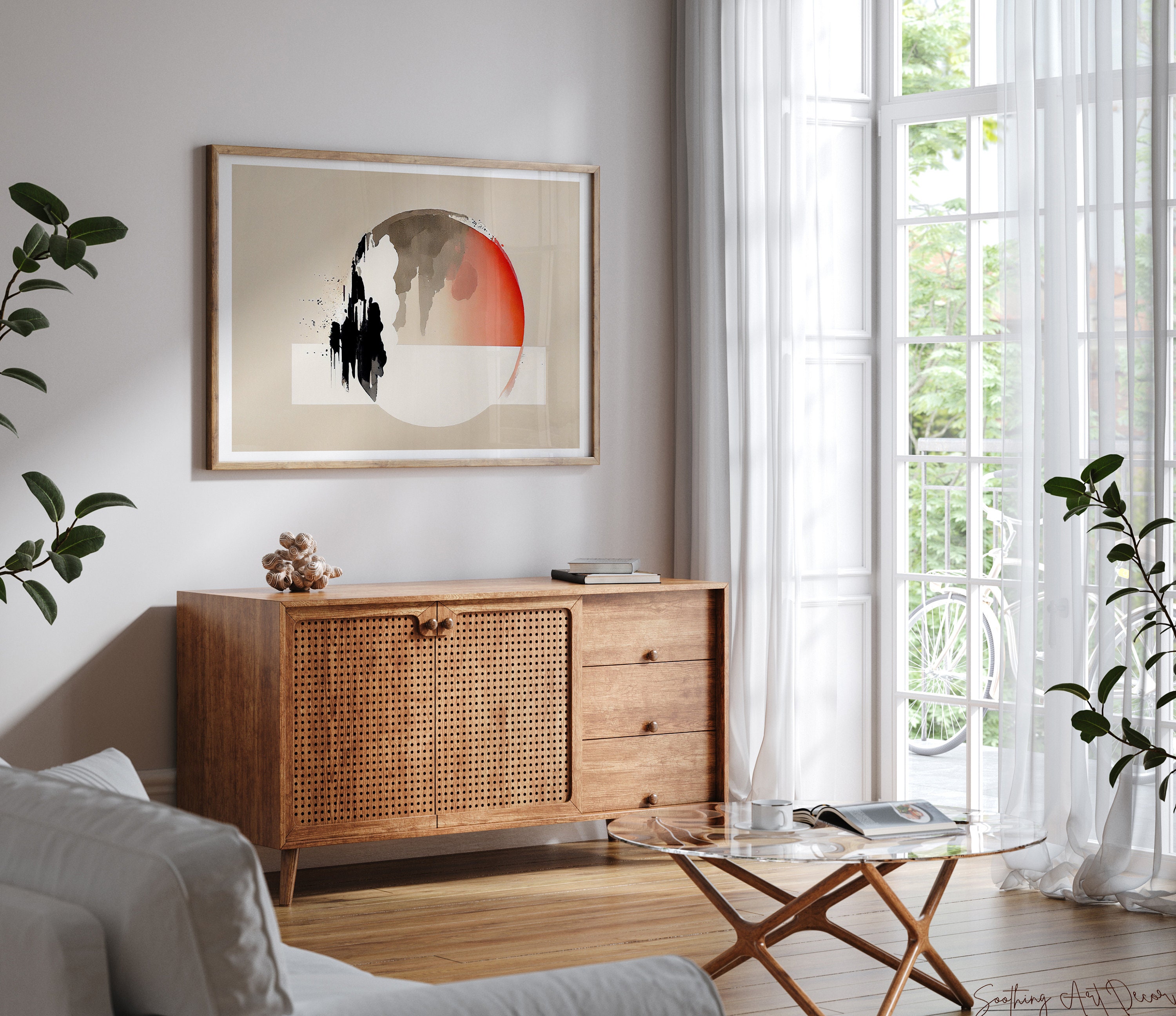 Simple Minimalist Japandi Circle Digital Download Art, Enso Circle Wabi Sabi Vintage Abstract ...