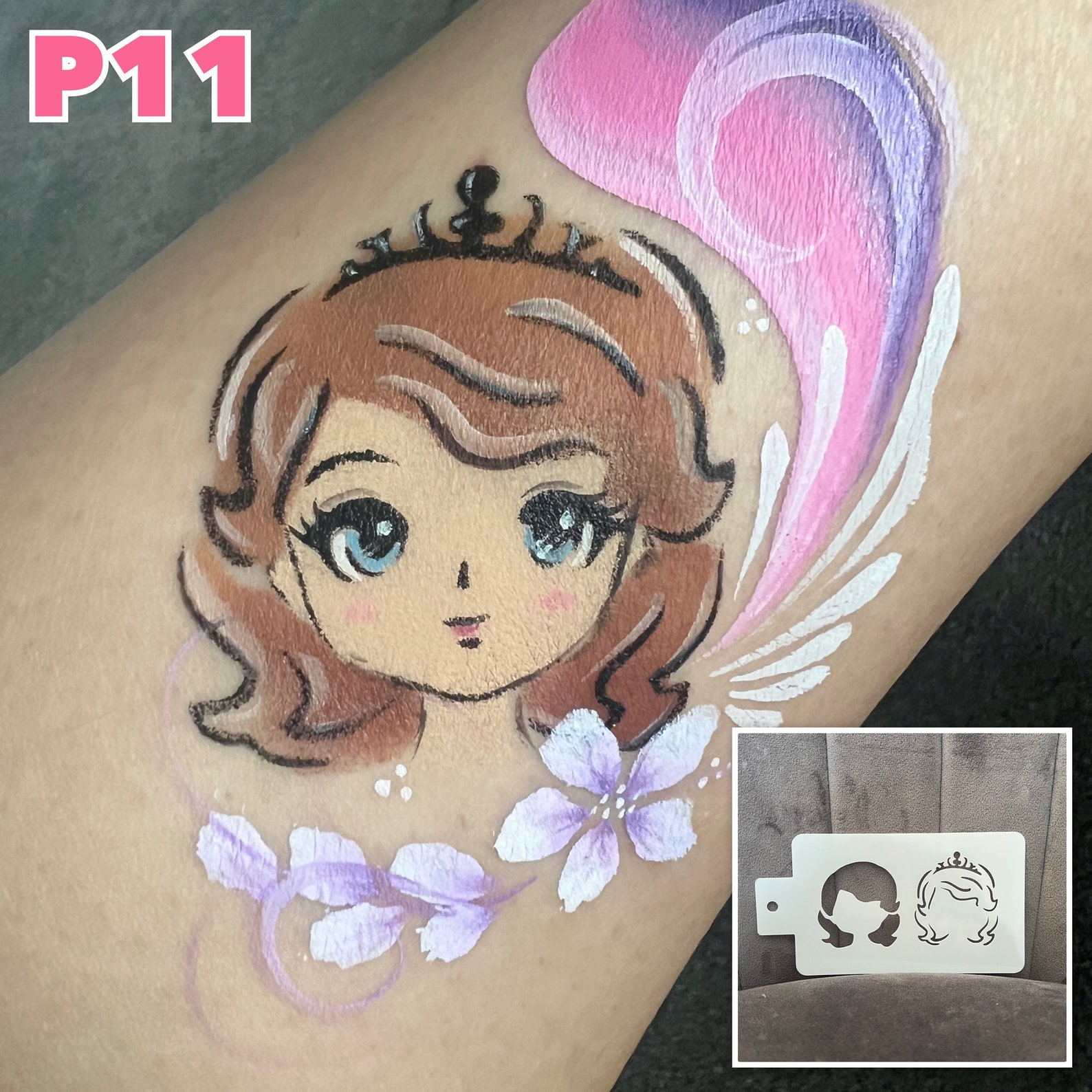 ONE Face Painting Stencil Face Paint Stencils Princess - Etsy