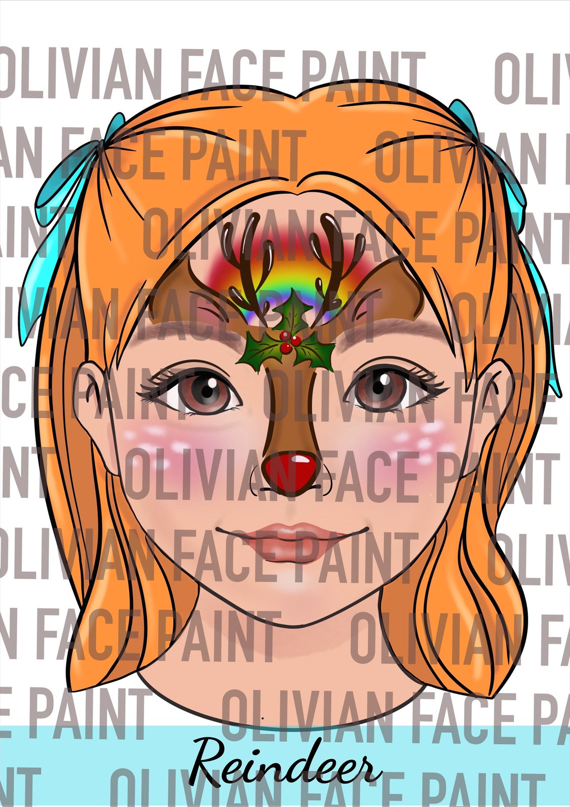 10 Design Xmas Face Paint Menu Board, Face Paint Word Board, Face Paint ...